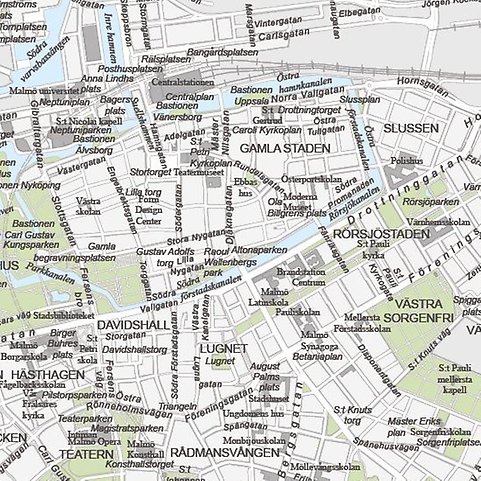 Stadskarta - Malmö stad